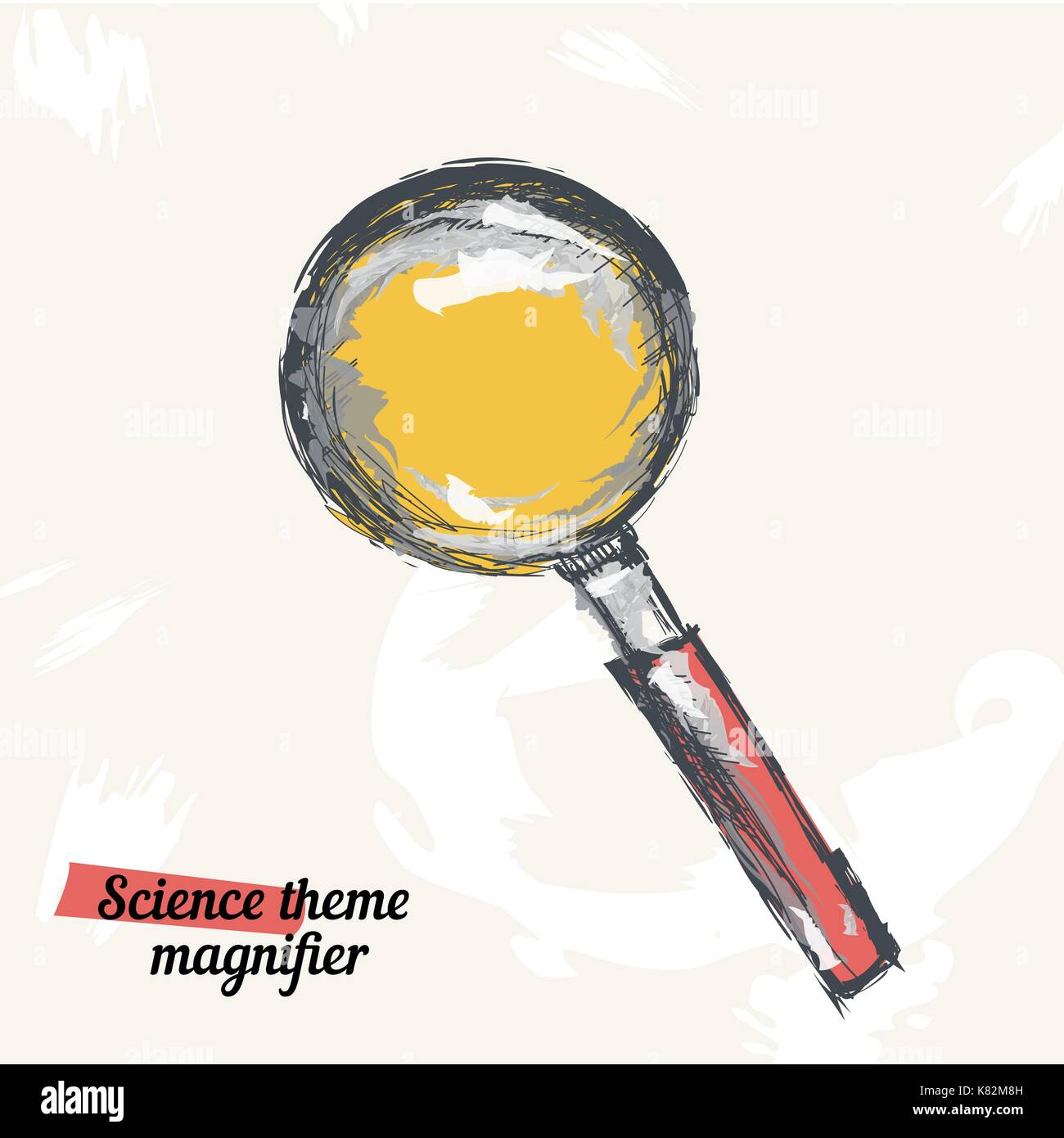 Hand drawn sketch of magnify. Vector vintage illustration. Isolated ...