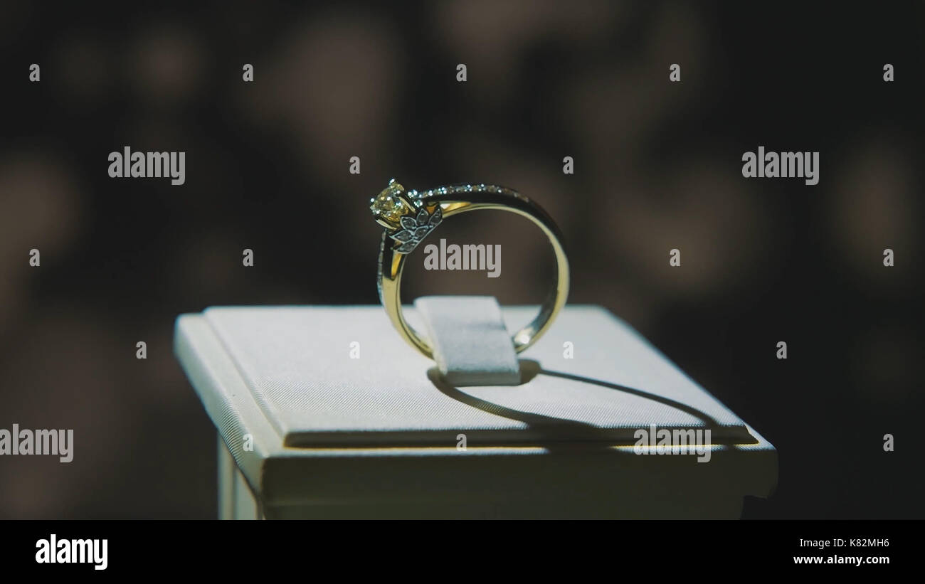 Precious diamond rings. Fine luxury diamond jewellery window display ...