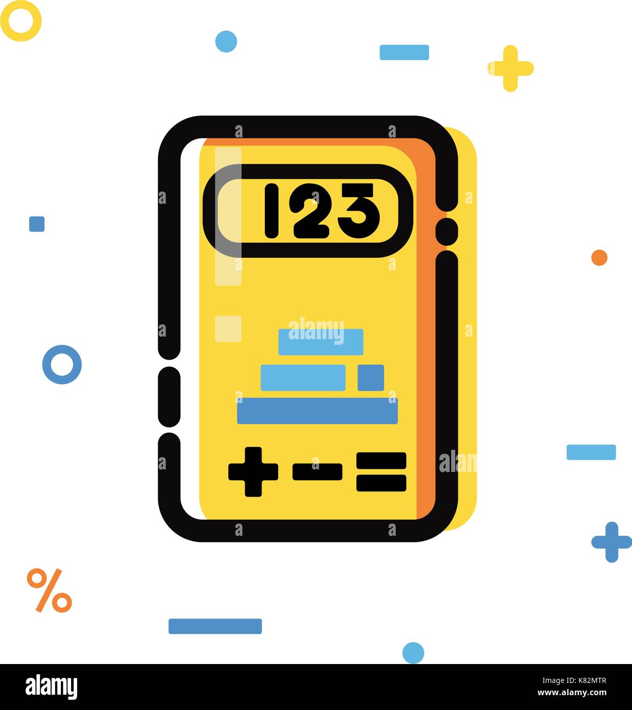 Line art flat Style. Calculation Application development, business and ...