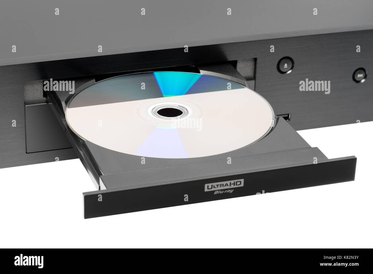 Blue-ray player with a disk, isolated Stock Photo - Alamy