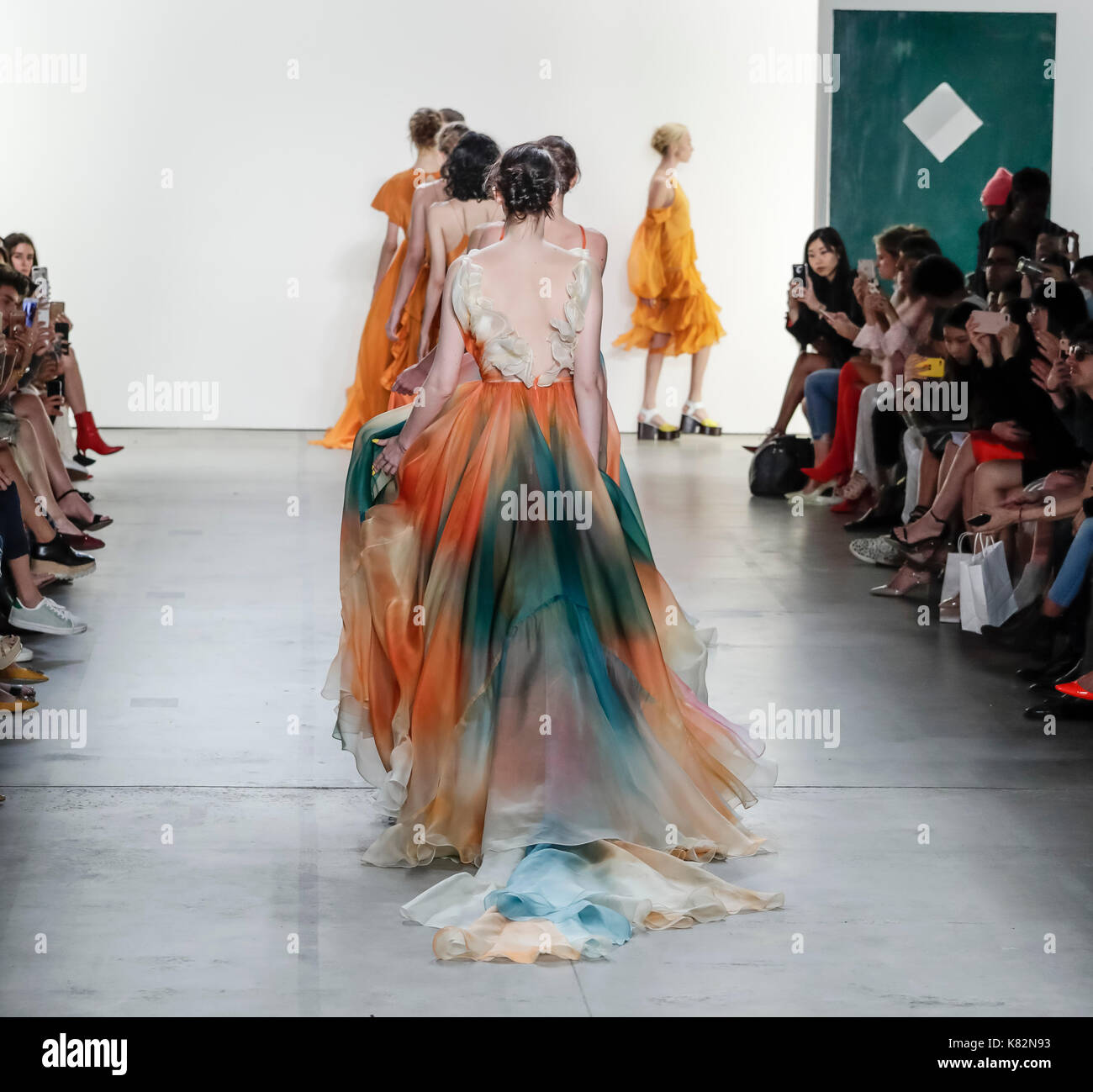 New York, NY, USA - September 10, 2017: Models walk runway for the ...
