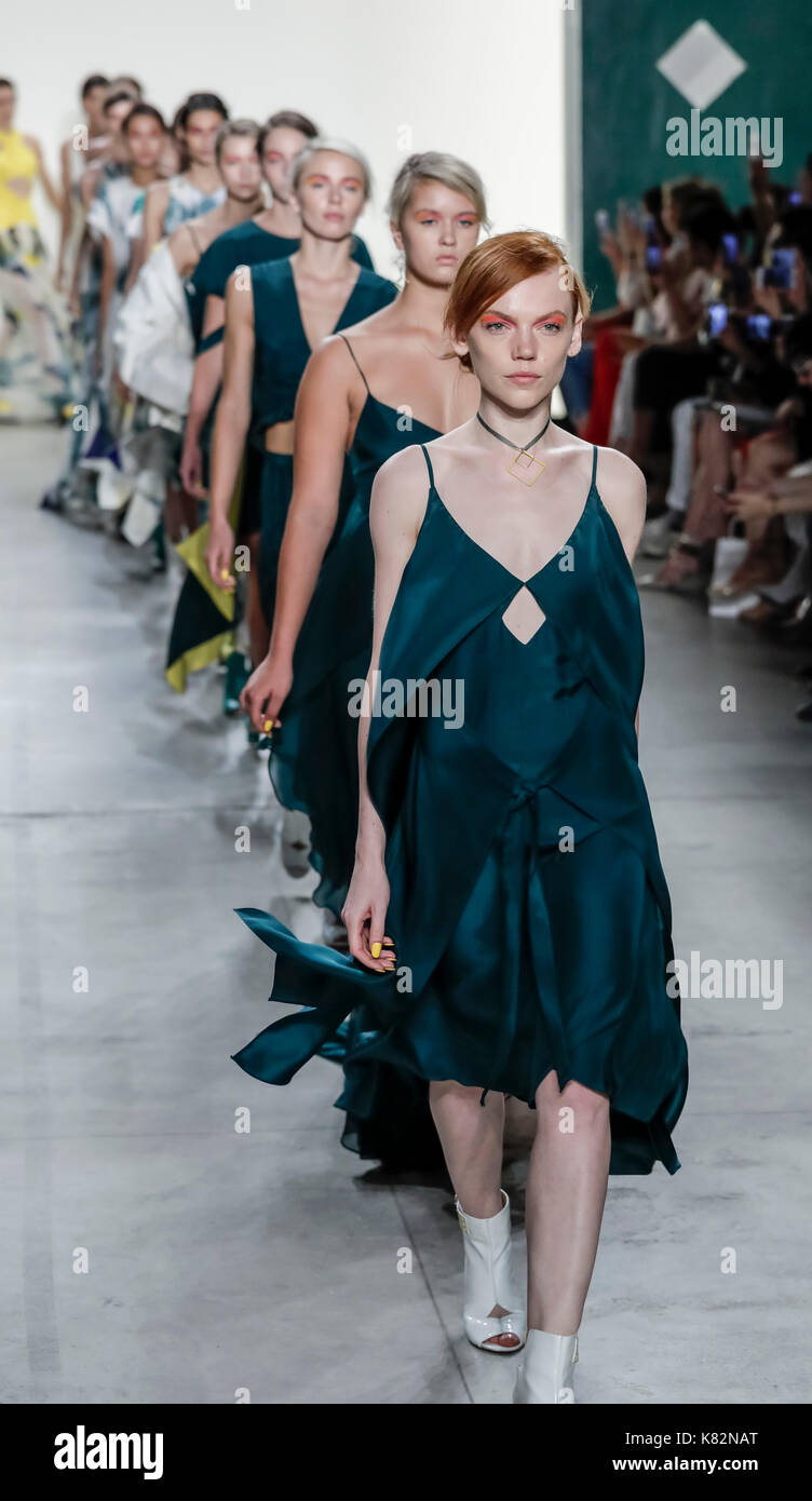 New York, NY, USA - September 10, 2017: Models walk runway for the ...