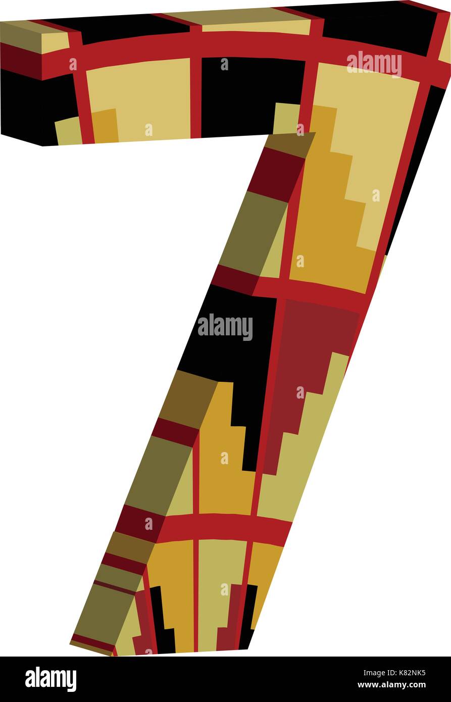 Number 7 logo Stock Vector Images - Alamy