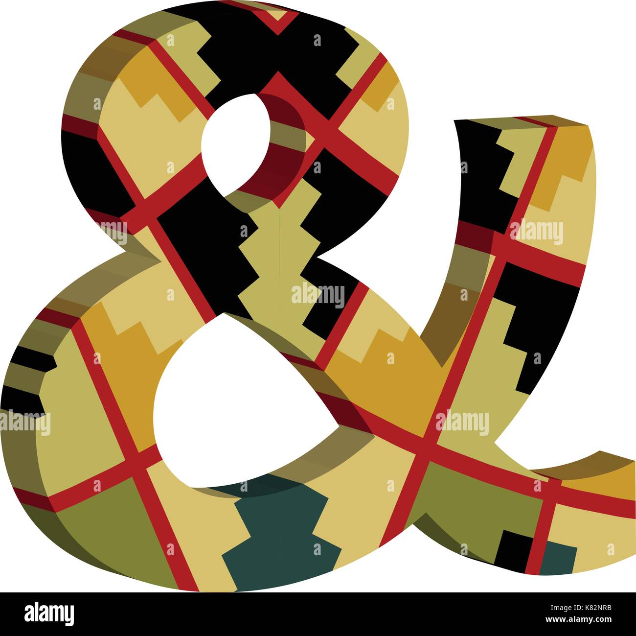 Colorful three-dimensional Ampersand Symbol Stock Vector Image & Art ...
