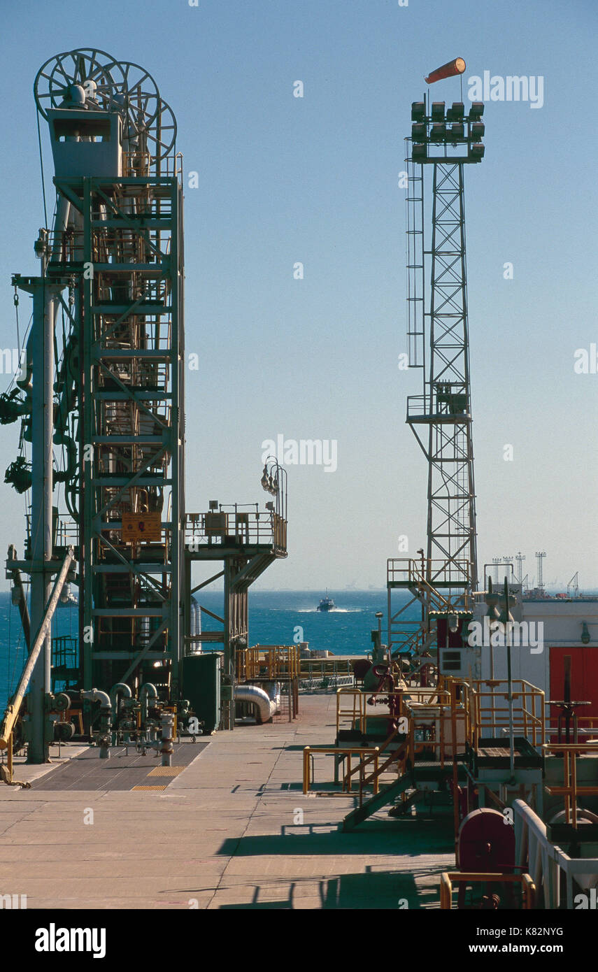The world's largest oil refinery at Ras Tanura in Saudi Arabia ...