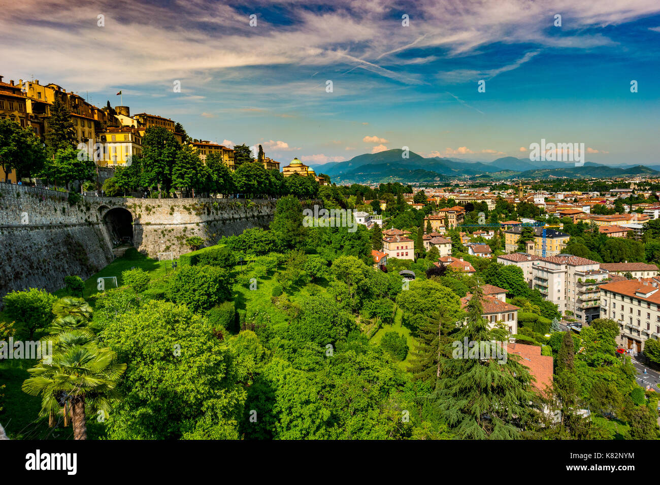 Bergamo fortified tower hi-res stock photography and images - Alamy