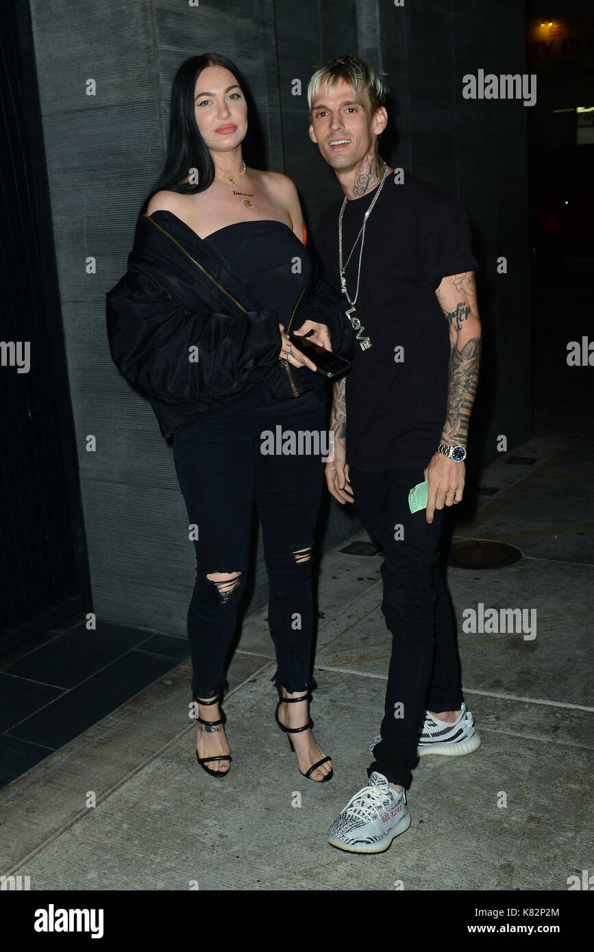 Aaron Carter Out For Dinner At Nobu With New Girlfriend Porcelain Black ...