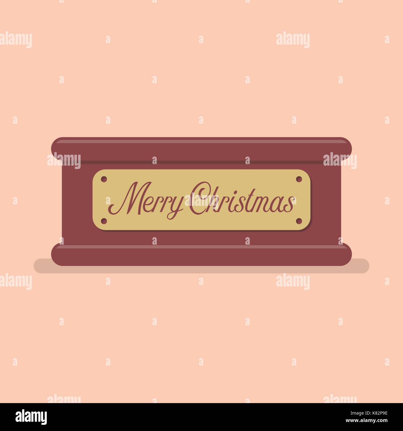 Merry christmas tag label. Vector illustration Stock Vector Image & Art ...