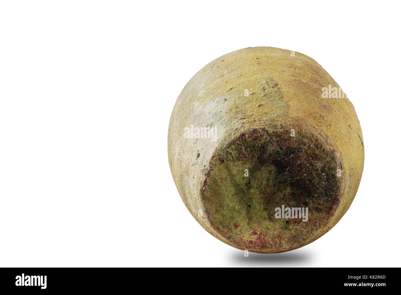 Back of clay pots with a white background Stock Photo - Alamy