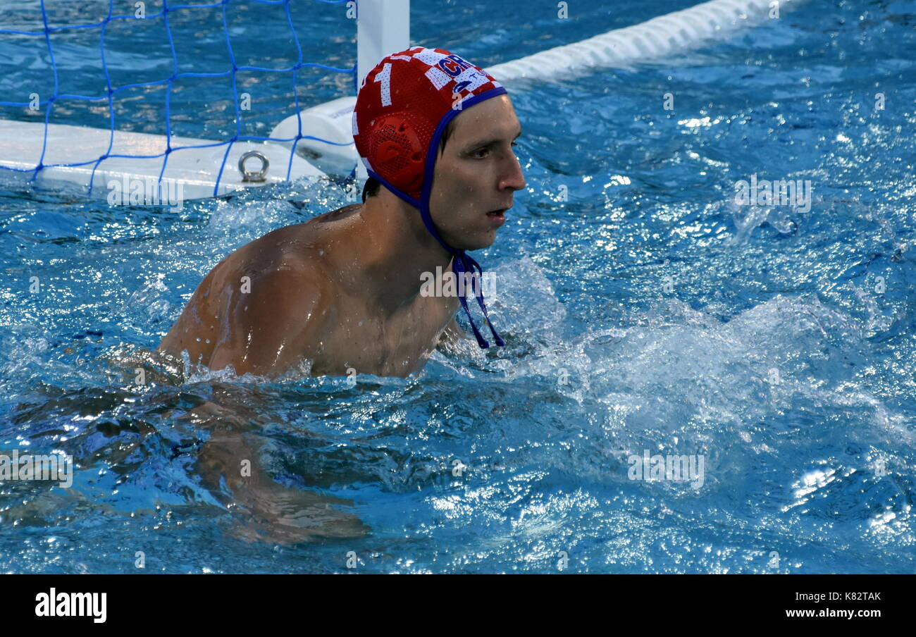 Budapest, Hungary - Jul 17, 2017. BIJAC Marko, goalkeeper of Croatia ...