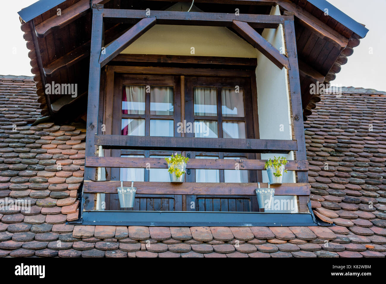 Upper floor old house balcony hi-res stock photography and images - Alamy