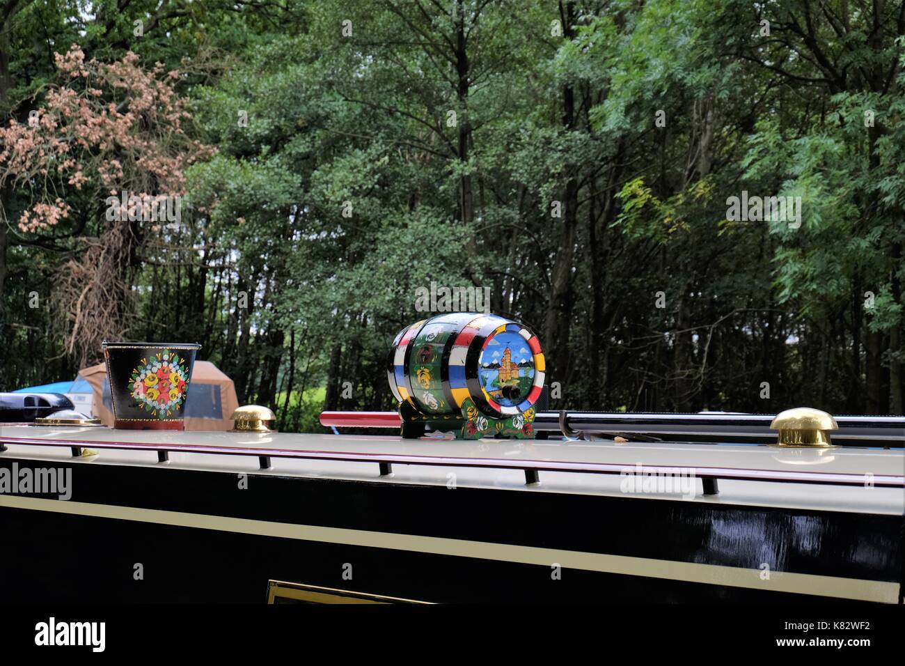 barge on river Wey canal boat Stock Photo - Alamy
