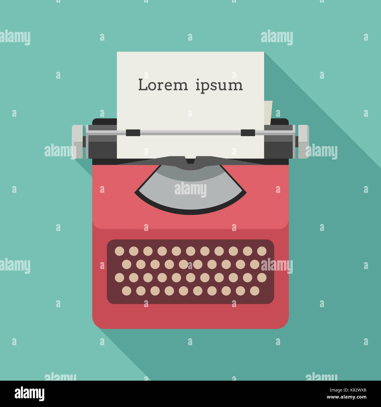 Typewriter blank page Stock Vector Images - Alamy