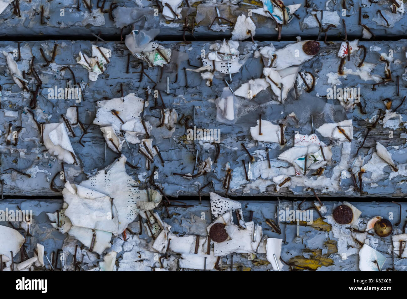 Old Urban Billboard With Torn Peeled Poster Abstract Horizontal ...
