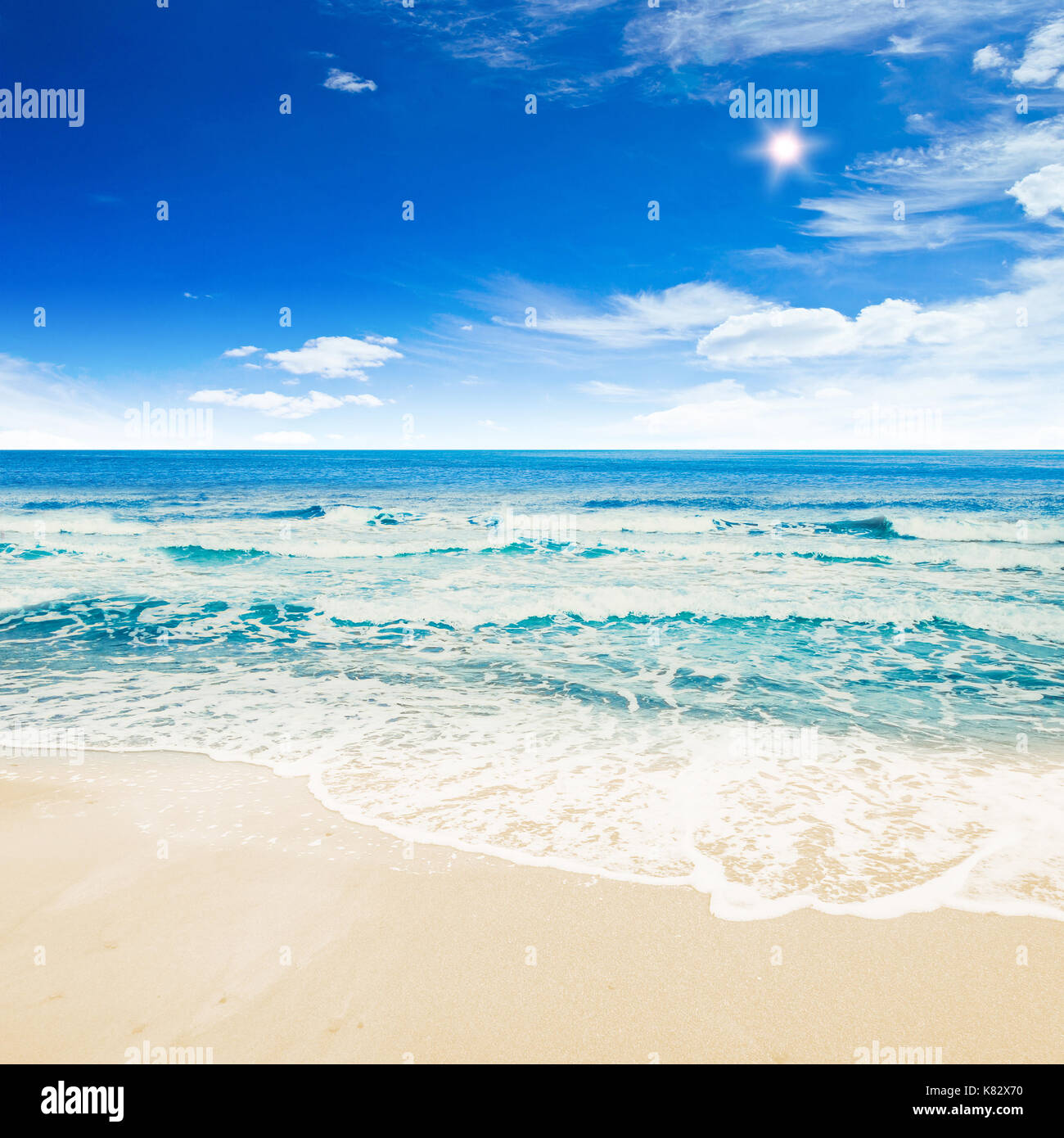 Tropical beach and ocean hi-res stock photography and images - Alamy