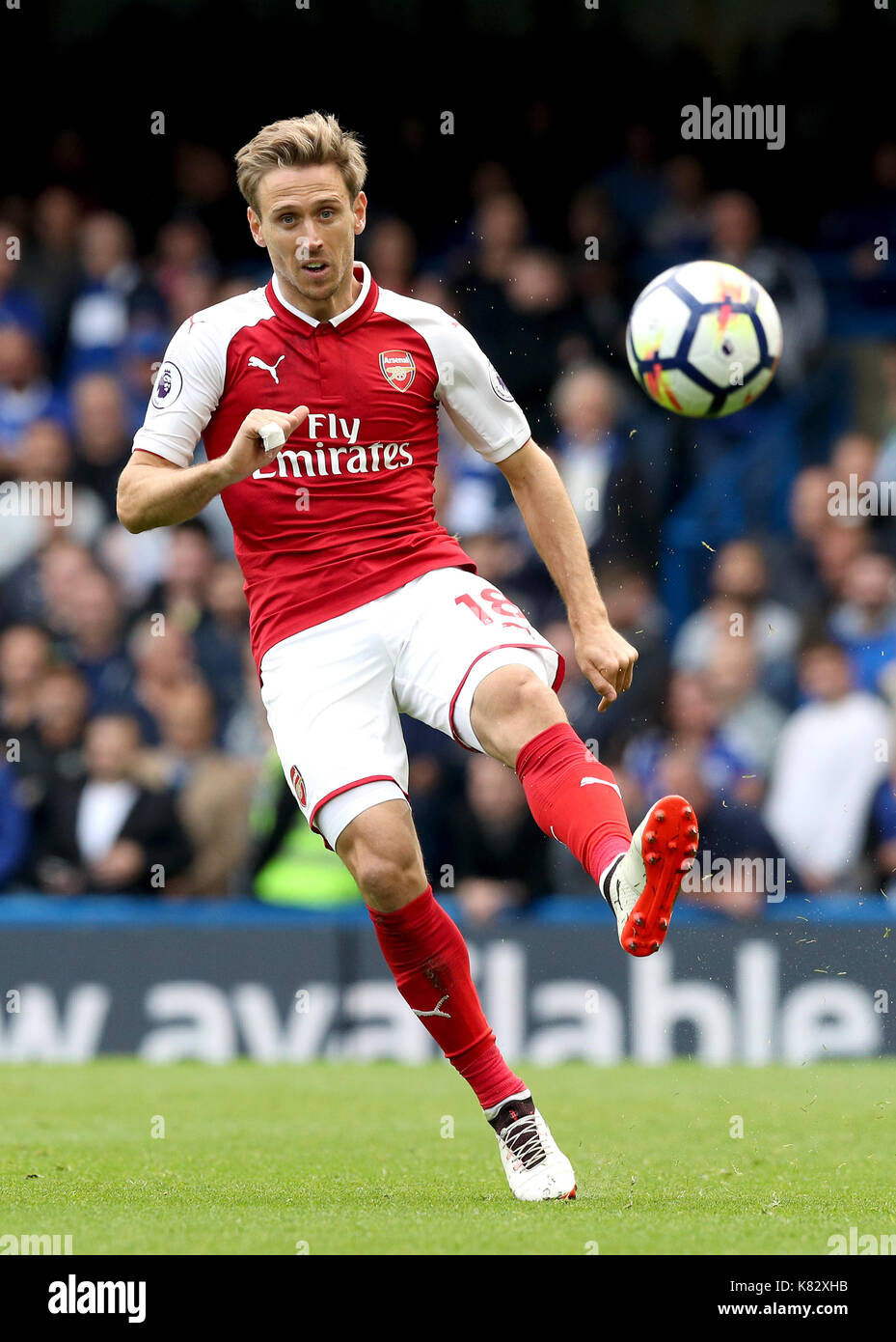 Arsenal's Nacho Monreal during the Premier League match at Stamford ...
