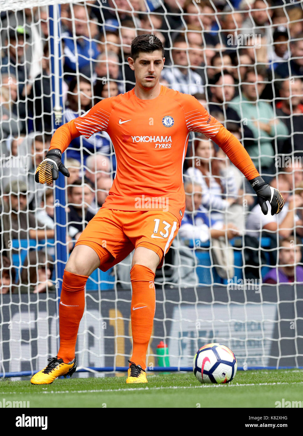Chelsea goalkeeper Thibaut Courtois during the Premier League match at ...