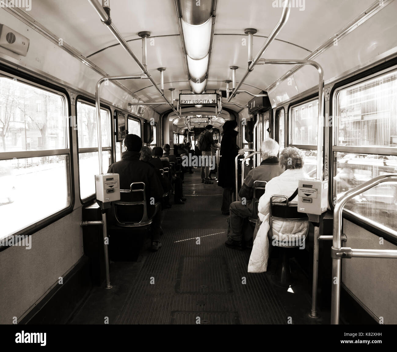 Inside a tram hi-res stock photography and images - Alamy