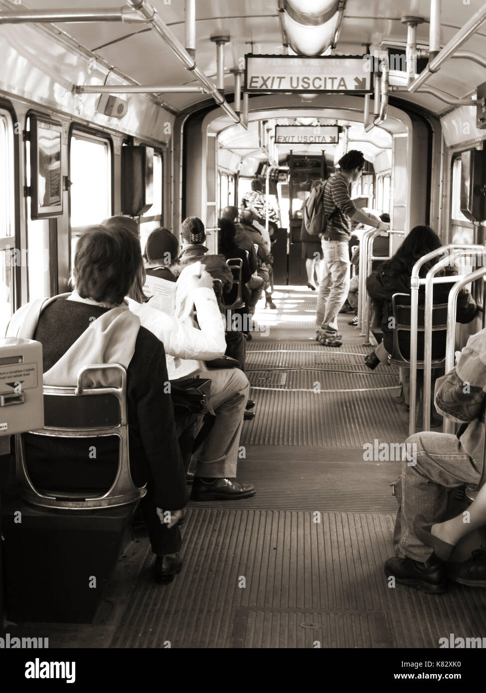 Inside a tram hi-res stock photography and images - Alamy