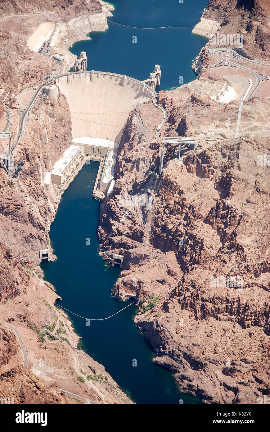 Aerial view of hoover dam Stock Photo - Alamy