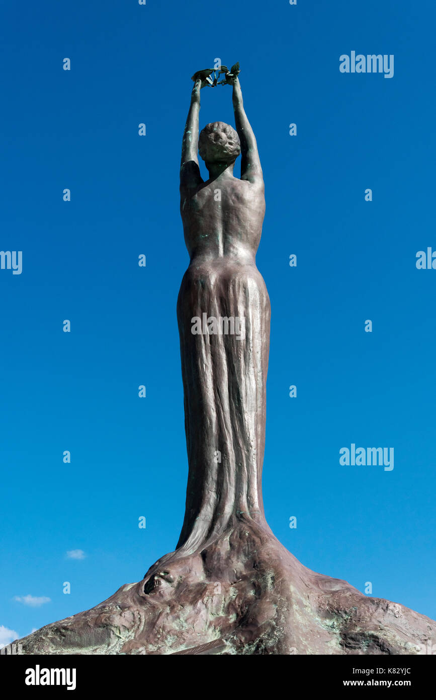Statue of Liberty at Dionysios Solomos square, Zakynthos, Greece Stock ...