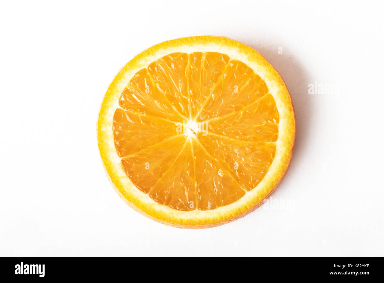slice ripe orange citrus fruit isolated on white background Stock Photo ...