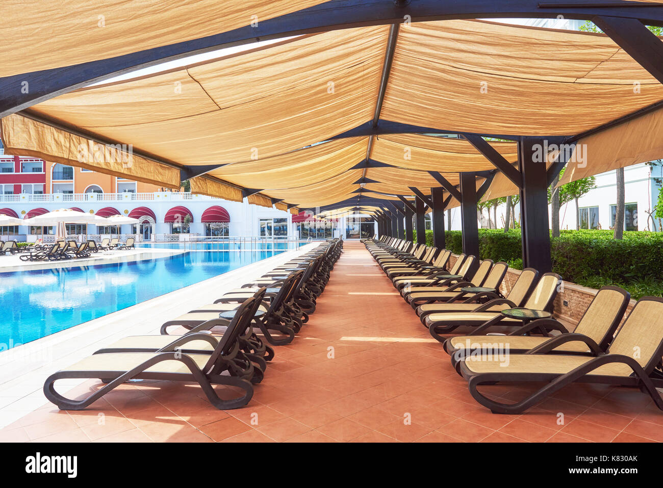 The popular resort Amara Dolce Vita Luxury Hotel. With pools and water ...