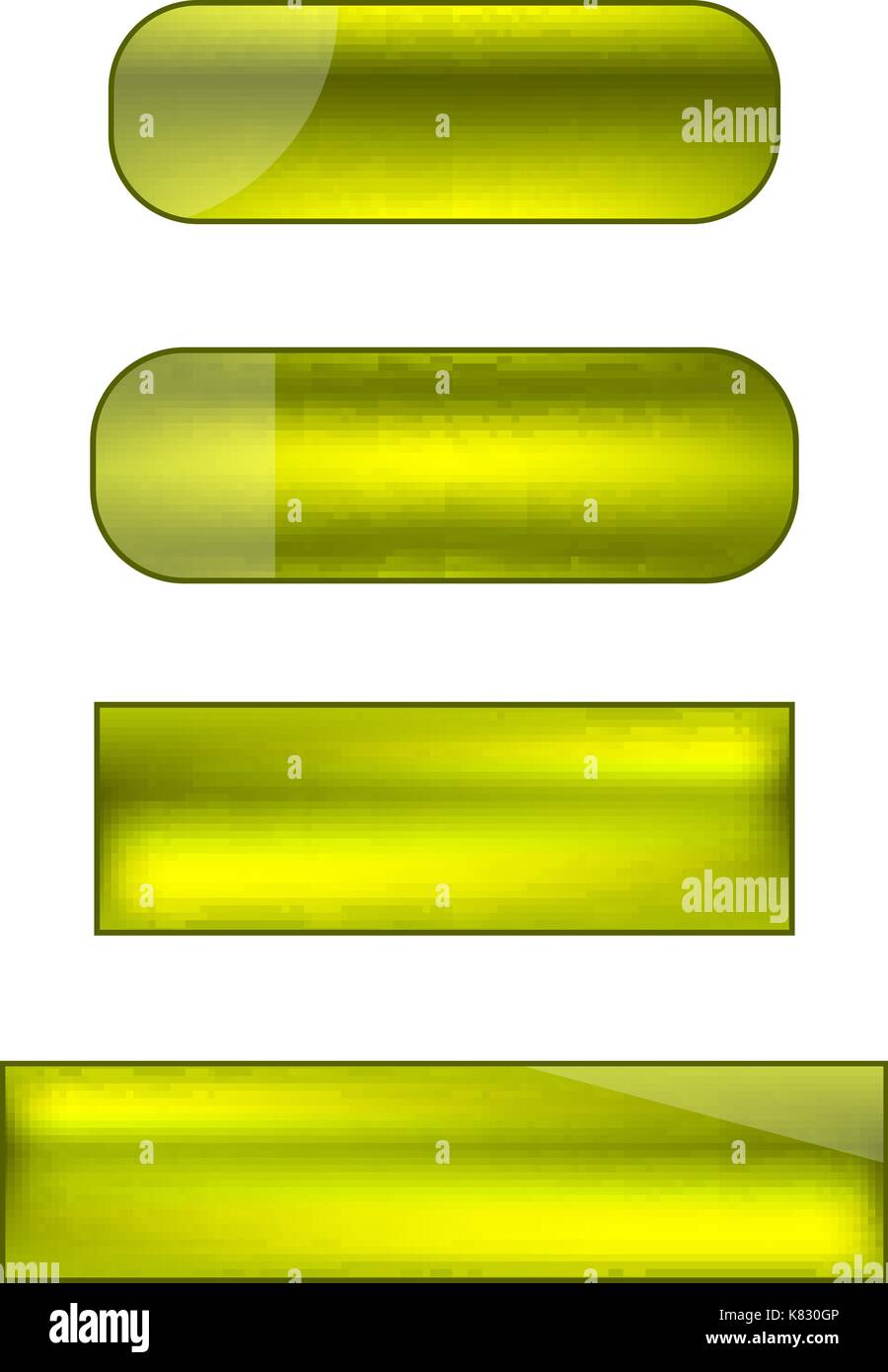 vector web buttons set - green and yellow Stock Vector Image & Art - Alamy