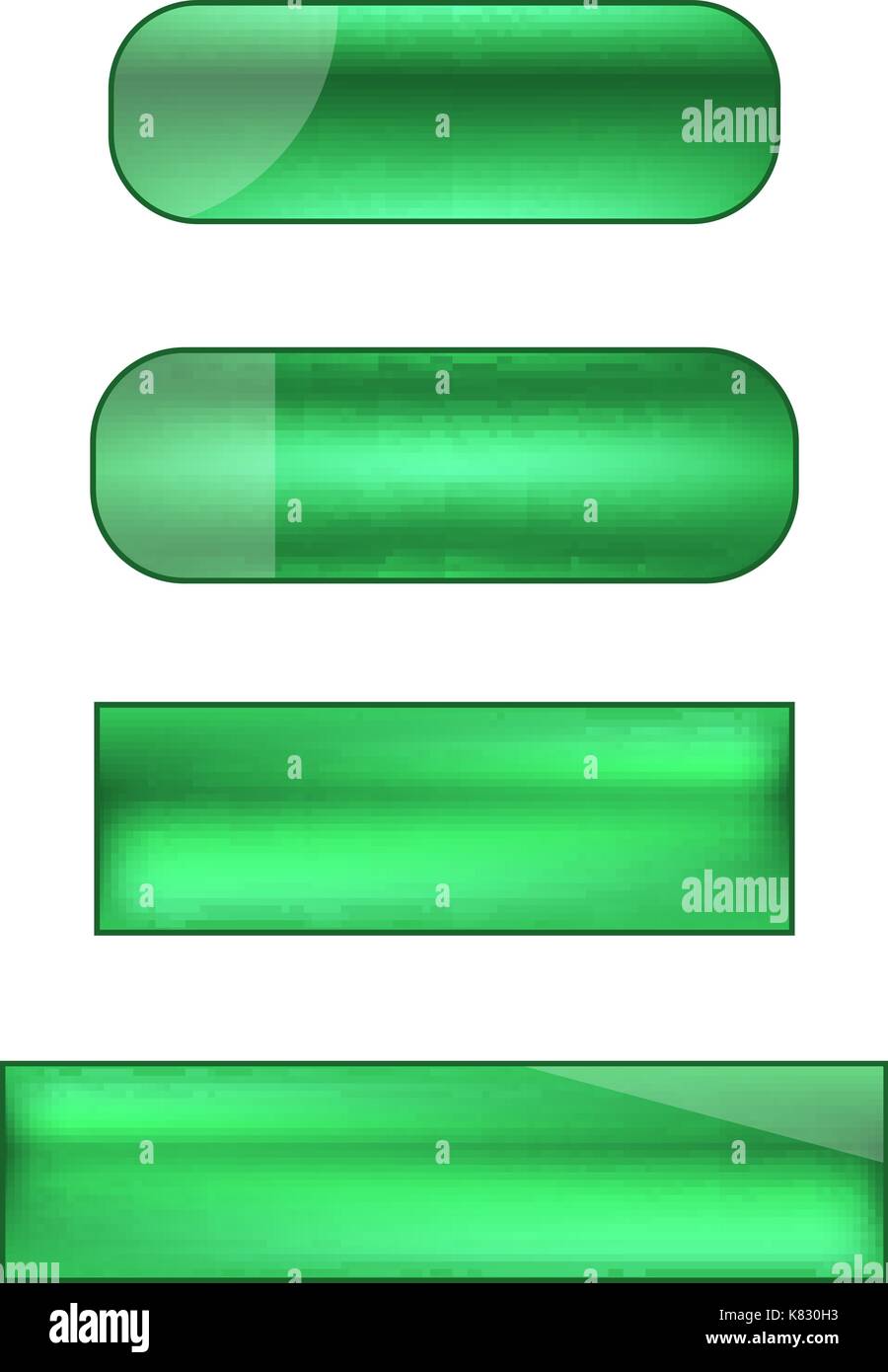 vector web buttons set - green Stock Vector Image & Art - Alamy