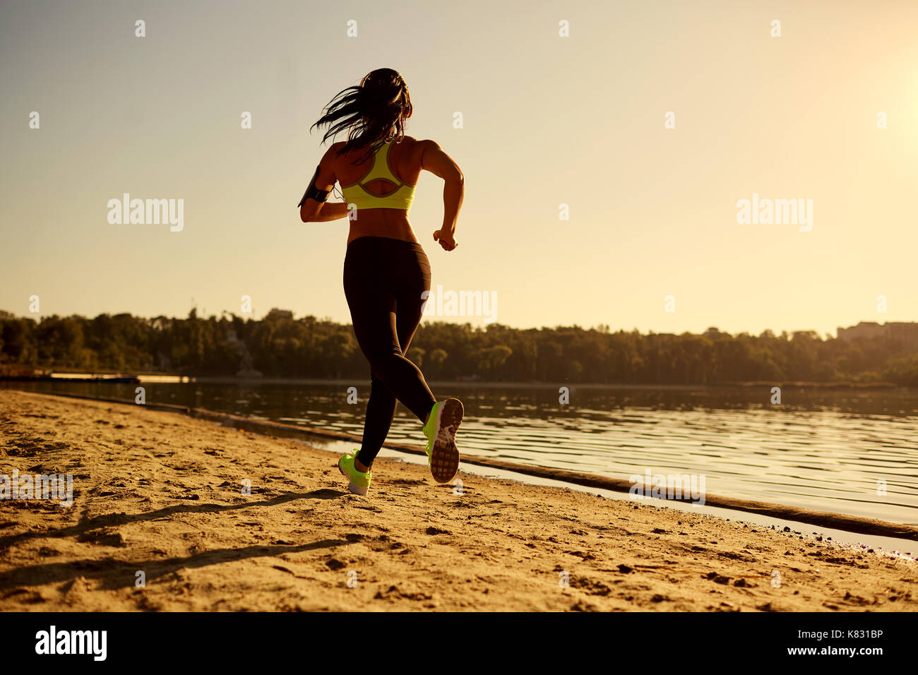 Back woman runner hi-res stock photography and images - Alamy