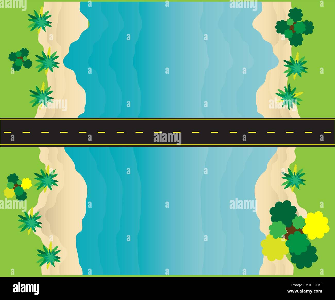 Bridge across sea Stock Vector Images - Alamy