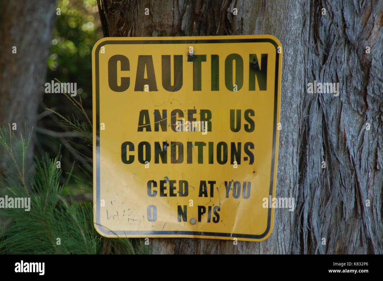 a sign missing some important letters Stock Photo - Alamy