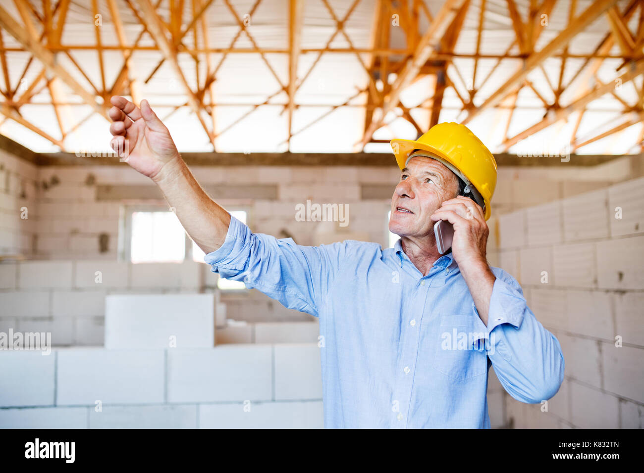 Retired man looking construction hi-res stock photography and images ...