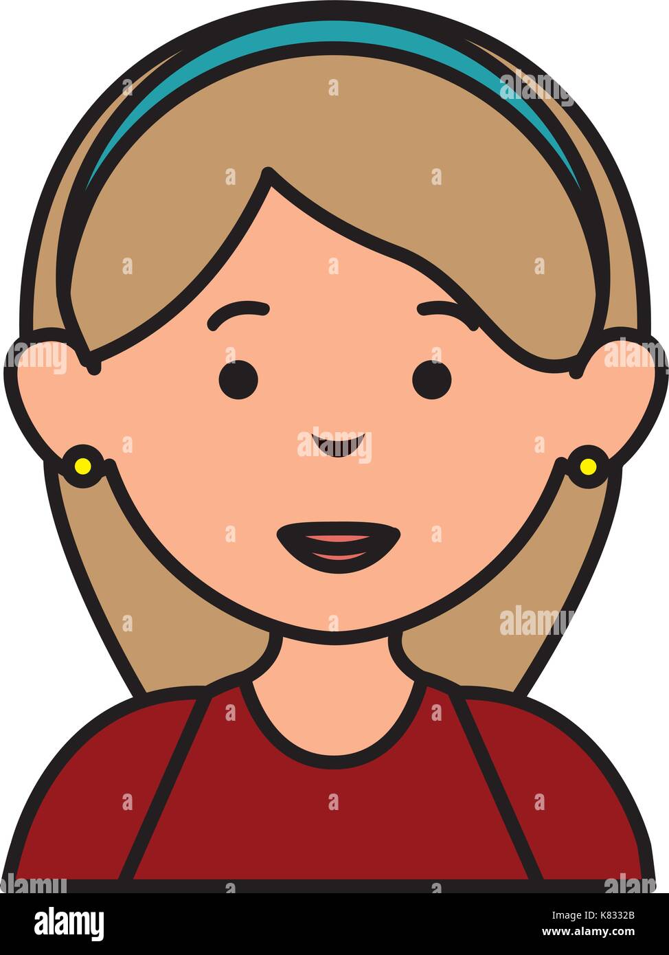 beautiful woman avatar character vector illustration design Stock ...