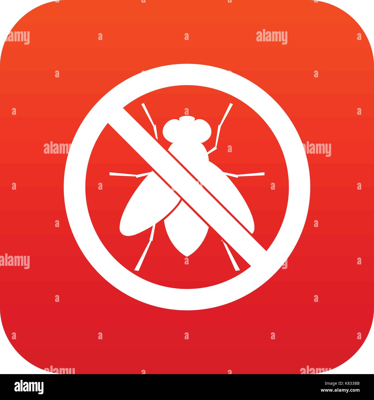 No fly sign icon digital red Stock Vector Image & Art - Alamy