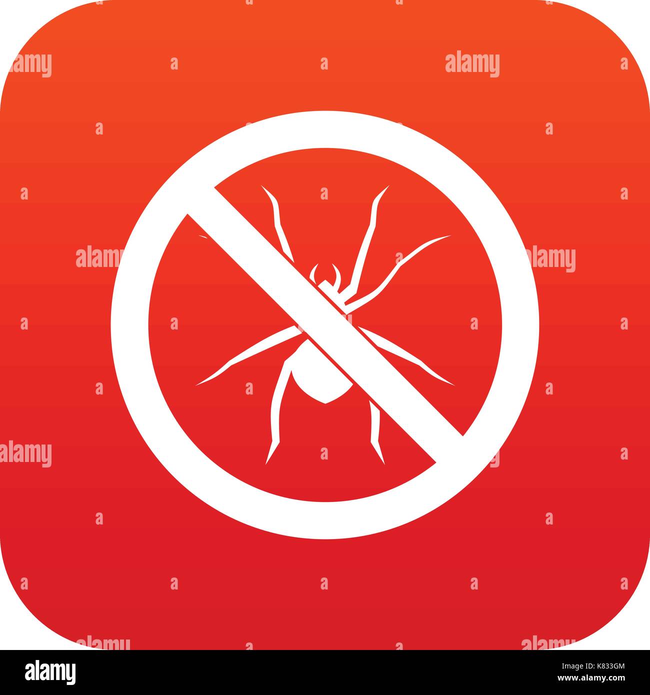 No spider sign icon digital red Stock Vector Image & Art - Alamy
