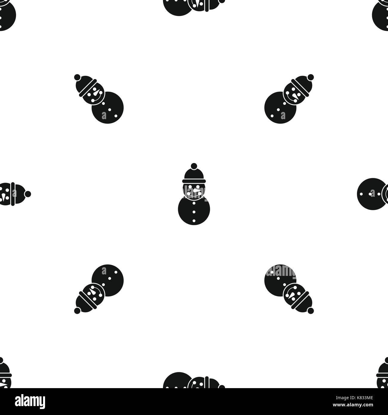 Snowman repeat pattern Black and White Stock Photos & Images - Alamy