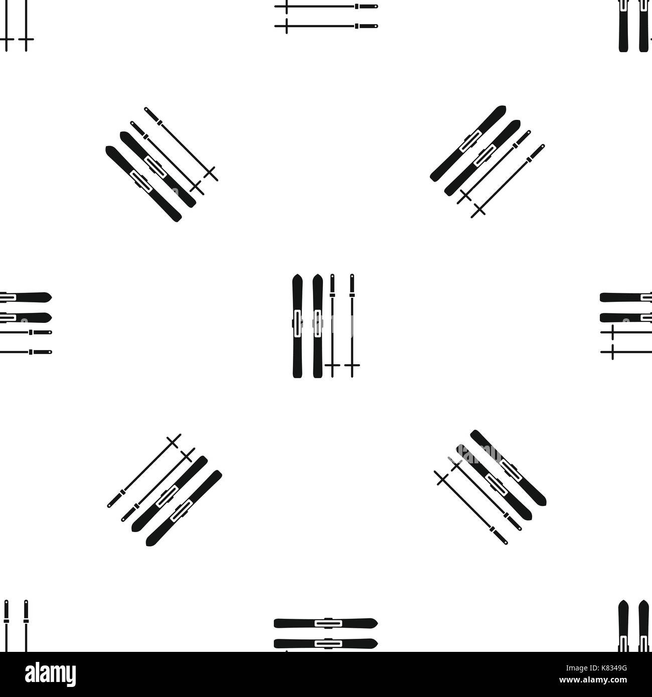 Pair of skis Black and White Stock Photos & Images - Alamy