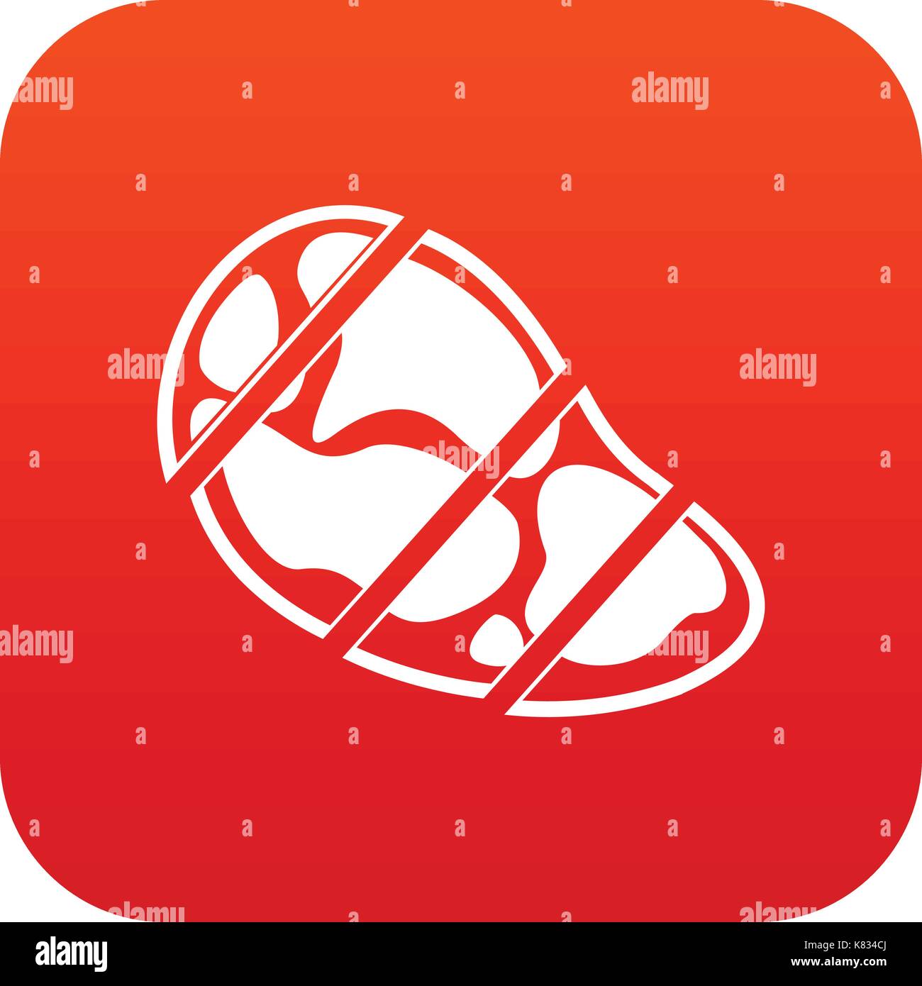 Steak icon digital red Stock Vector Image & Art - Alamy