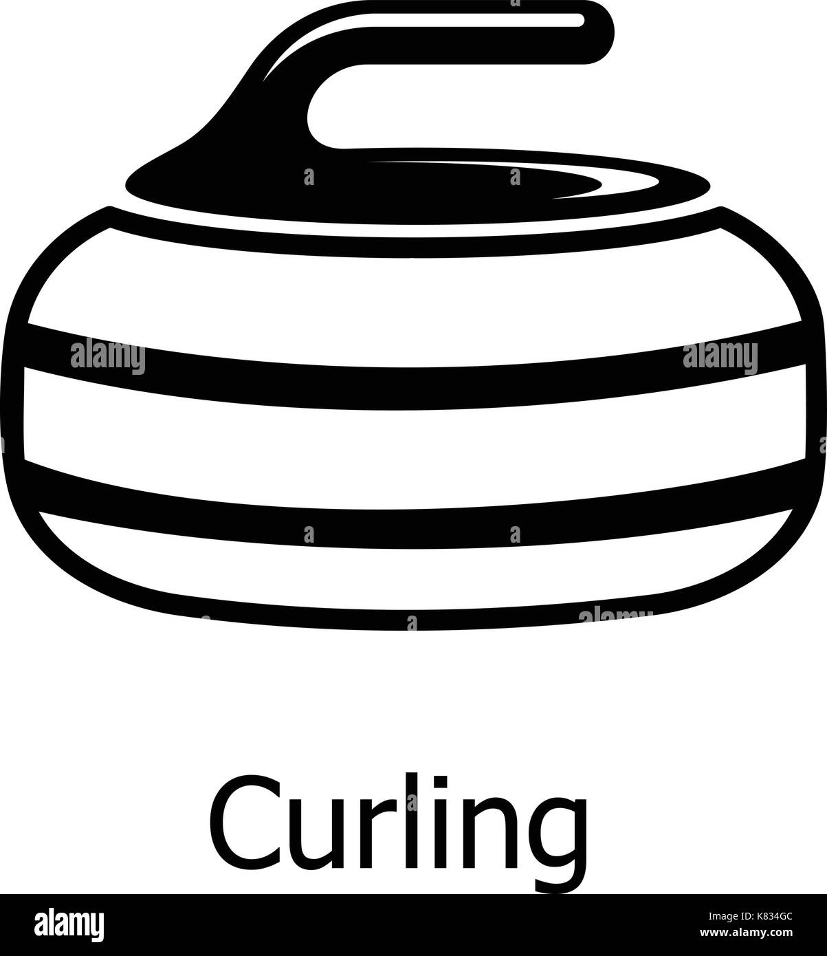Curling rock Black and White Stock Photos & Images - Alamy