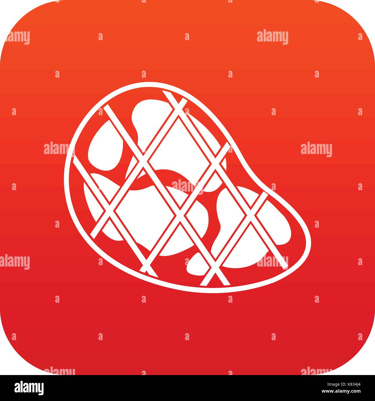 Steak icon digital red Stock Vector Image & Art - Alamy