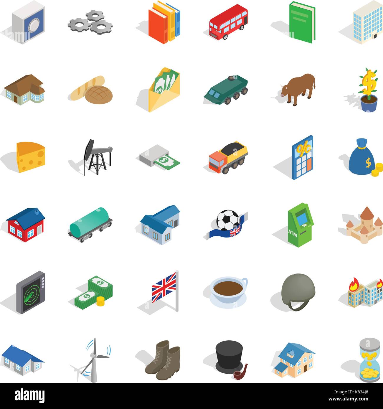 Rich icons set, isometric style Stock Vector Image & Art - Alamy
