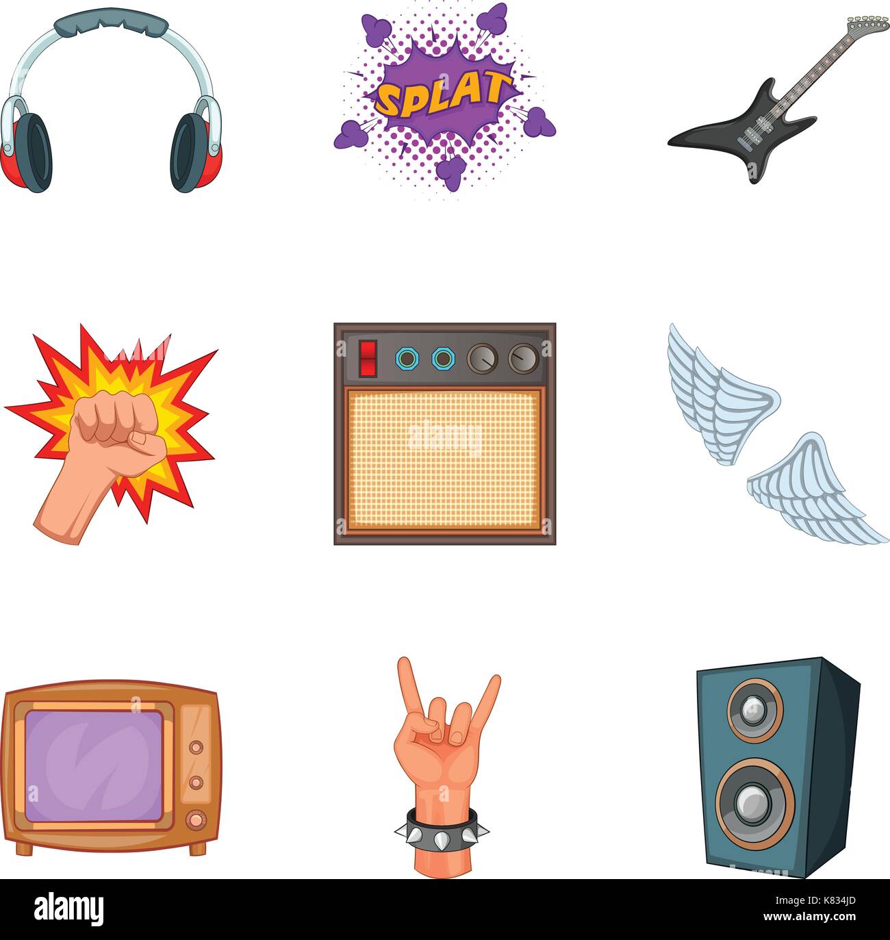 Noise icons set, cartoon style Stock Vector Image & Art - Alamy
