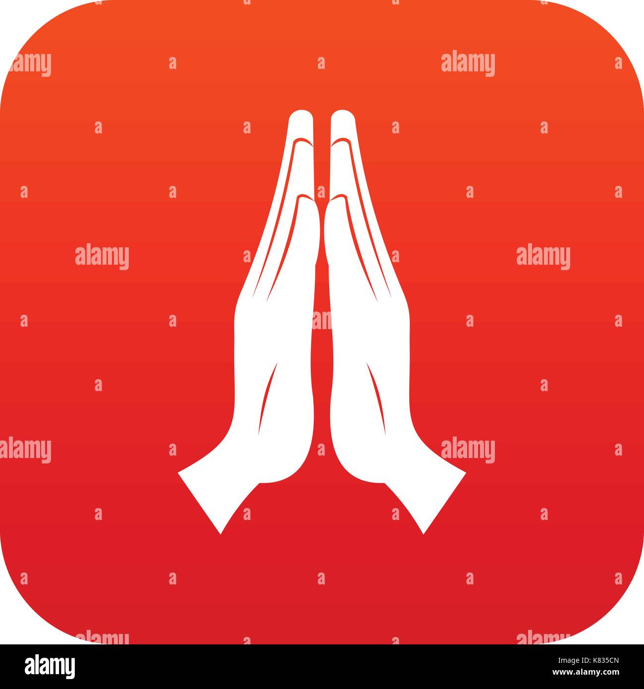 Prayer icon digital red Stock Vector Image & Art - Alamy