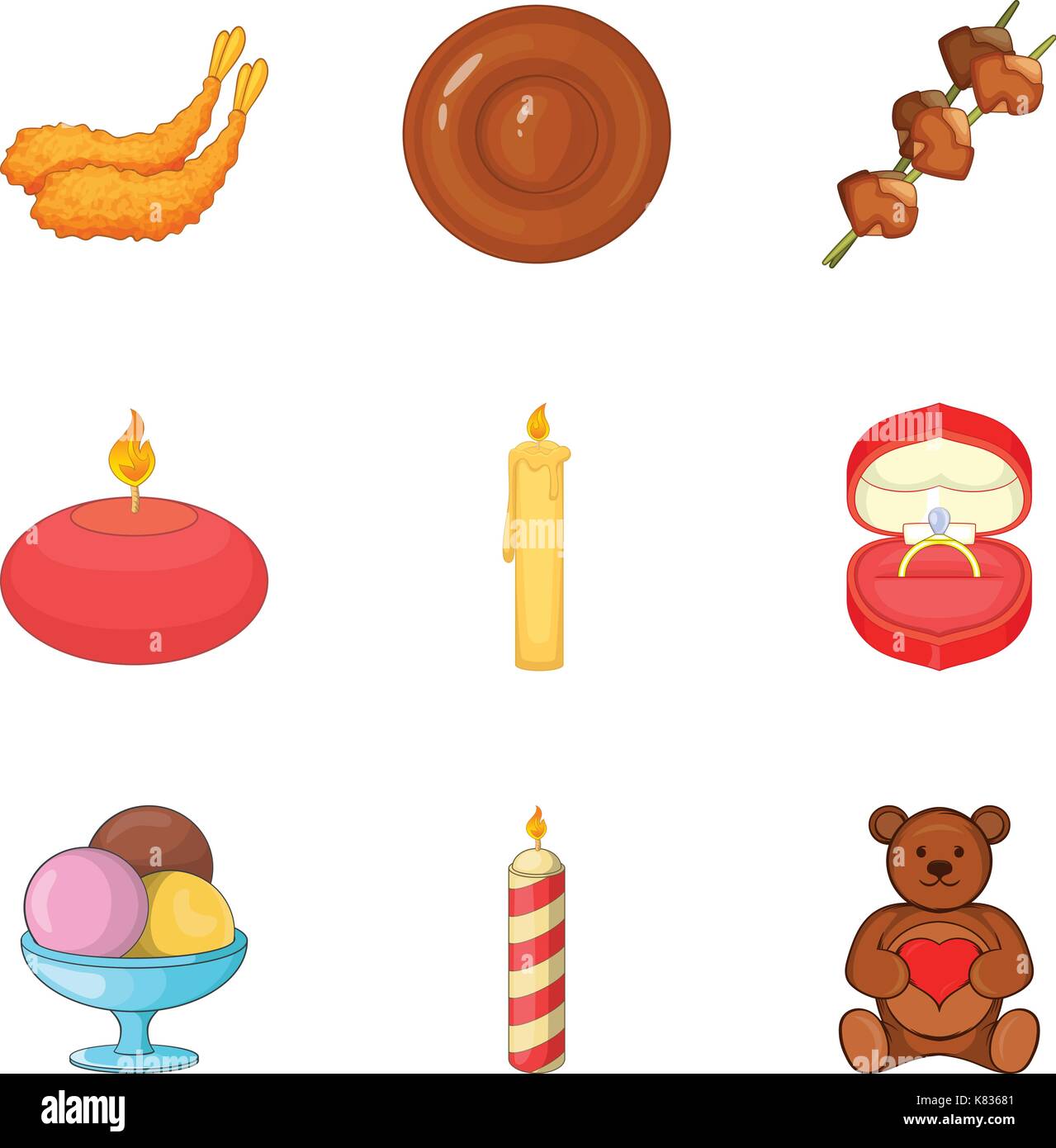 Make a wish icons set, cartoon style Stock Vector Image & Art - Alamy