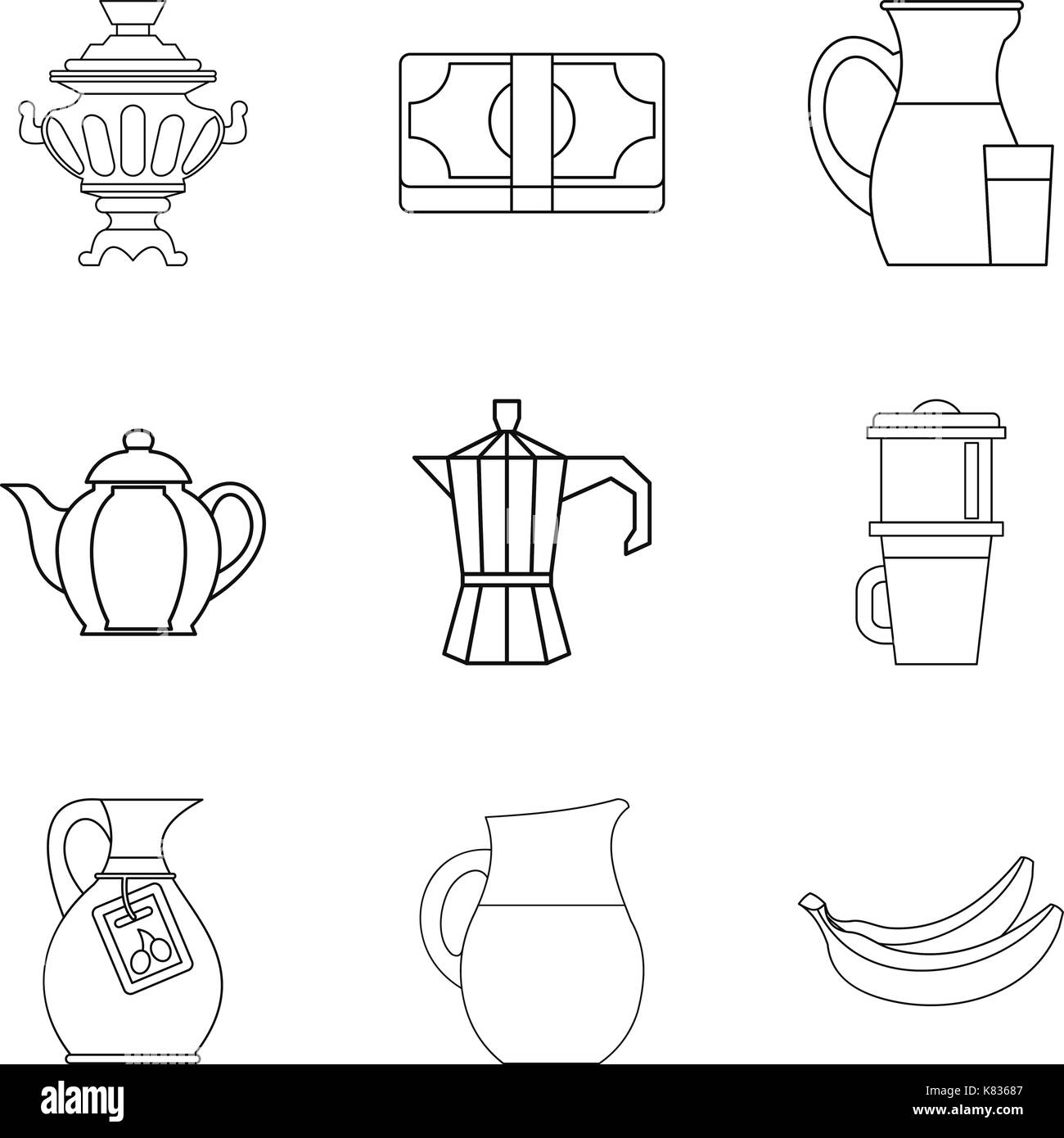 White tea pots Stock Vector Images - Alamy