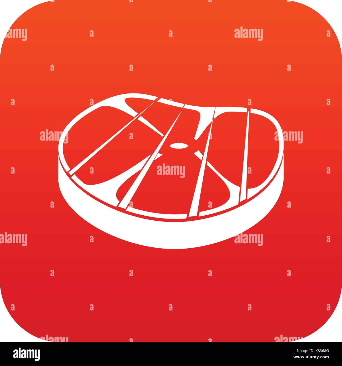 Steak icon digital red Stock Vector Image & Art - Alamy