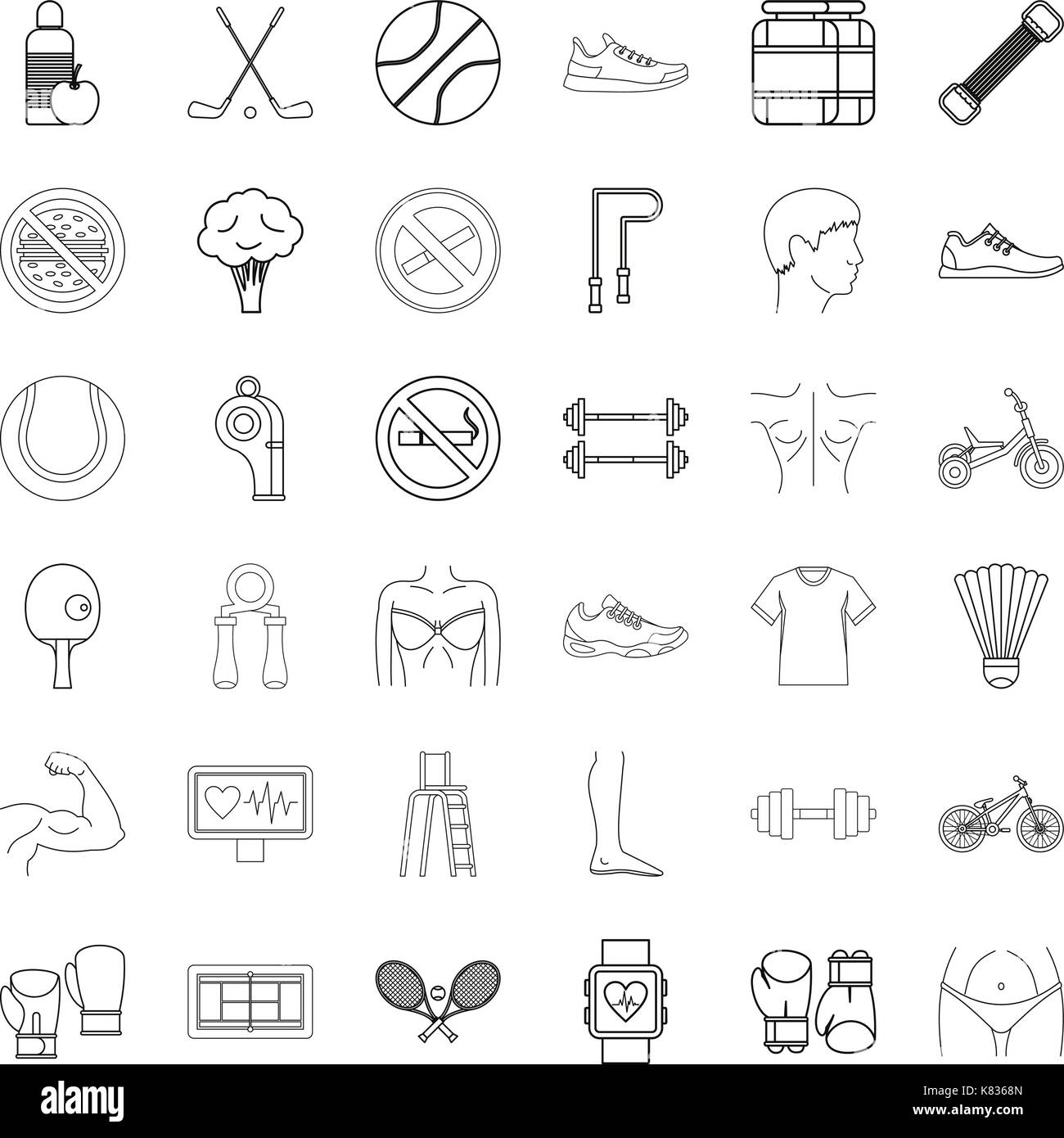 Skipping rope icon outline style hi-res stock photography and images ...