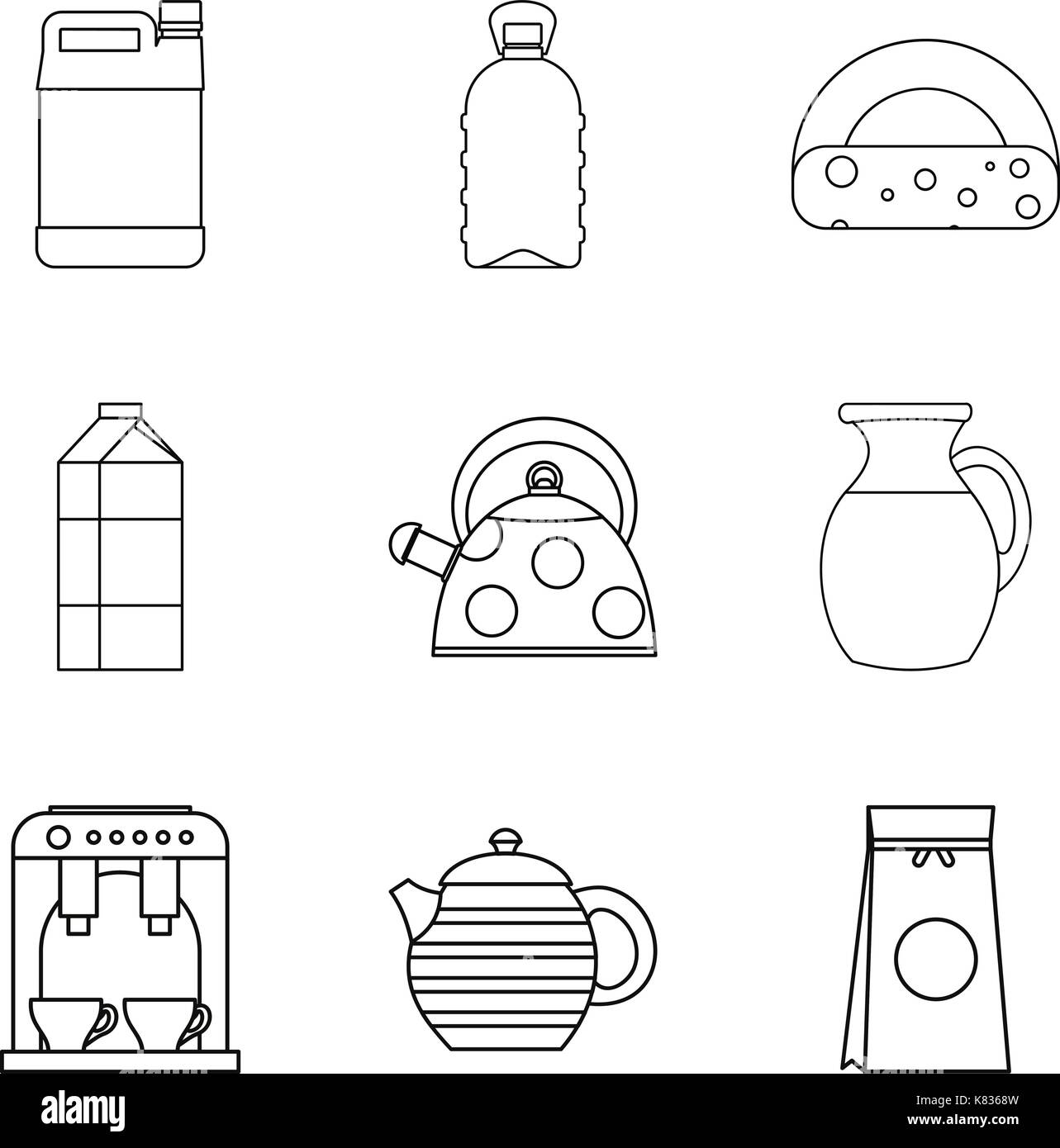 Milk pots icon set, outline style Stock Vector Image & Art - Alamy Milk pots icon set, outline style Stock Vector Image & Art - Alamy
