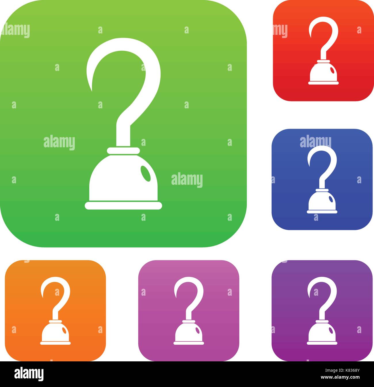 Hook set color collection Stock Vector Image & Art - Alamy